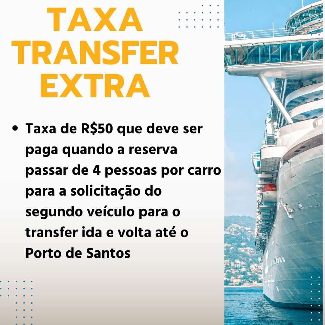 Taxa de transfer ida e volta para pessoa extra - Estacionamento Gonzaga